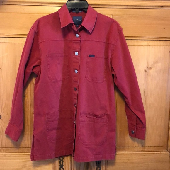 Faconnable | Jackets & Coats | Vtg 8s Mens Faconnable Red Cotton Shirt ...